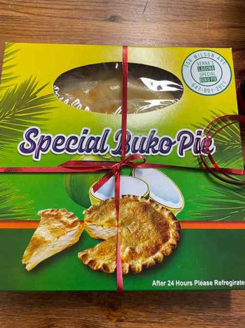 Verna’s Laguna Special Buko Pie – Filipino Businesses in Canada